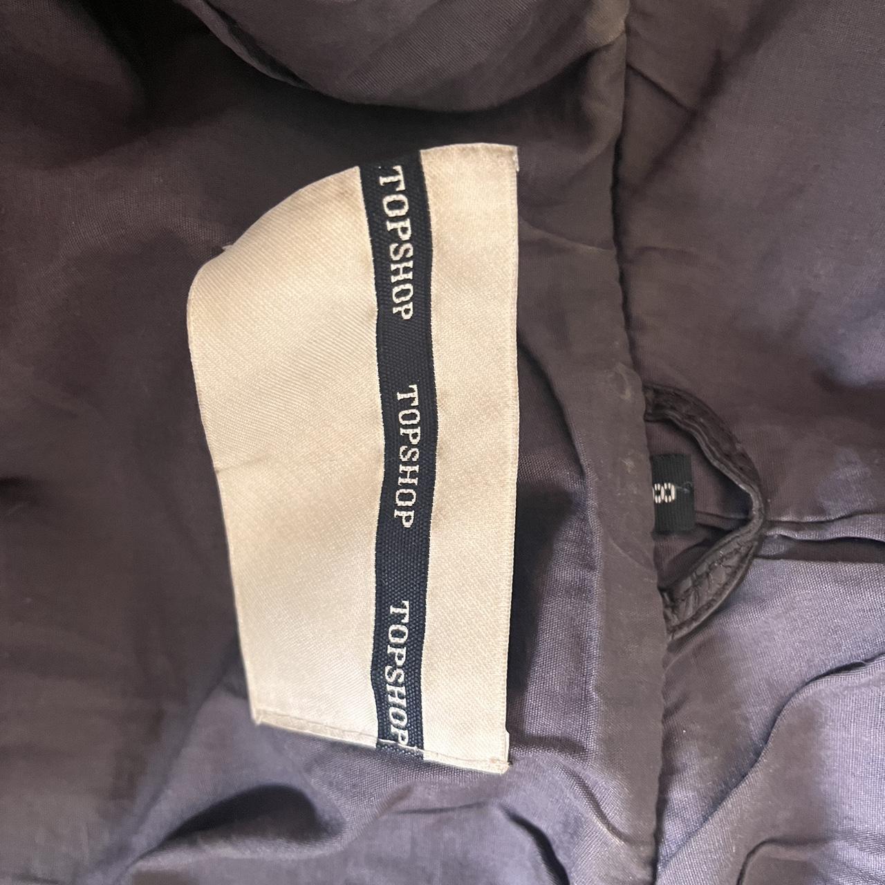 Vintage topshop leather jacket Brown Worn in but... - Depop