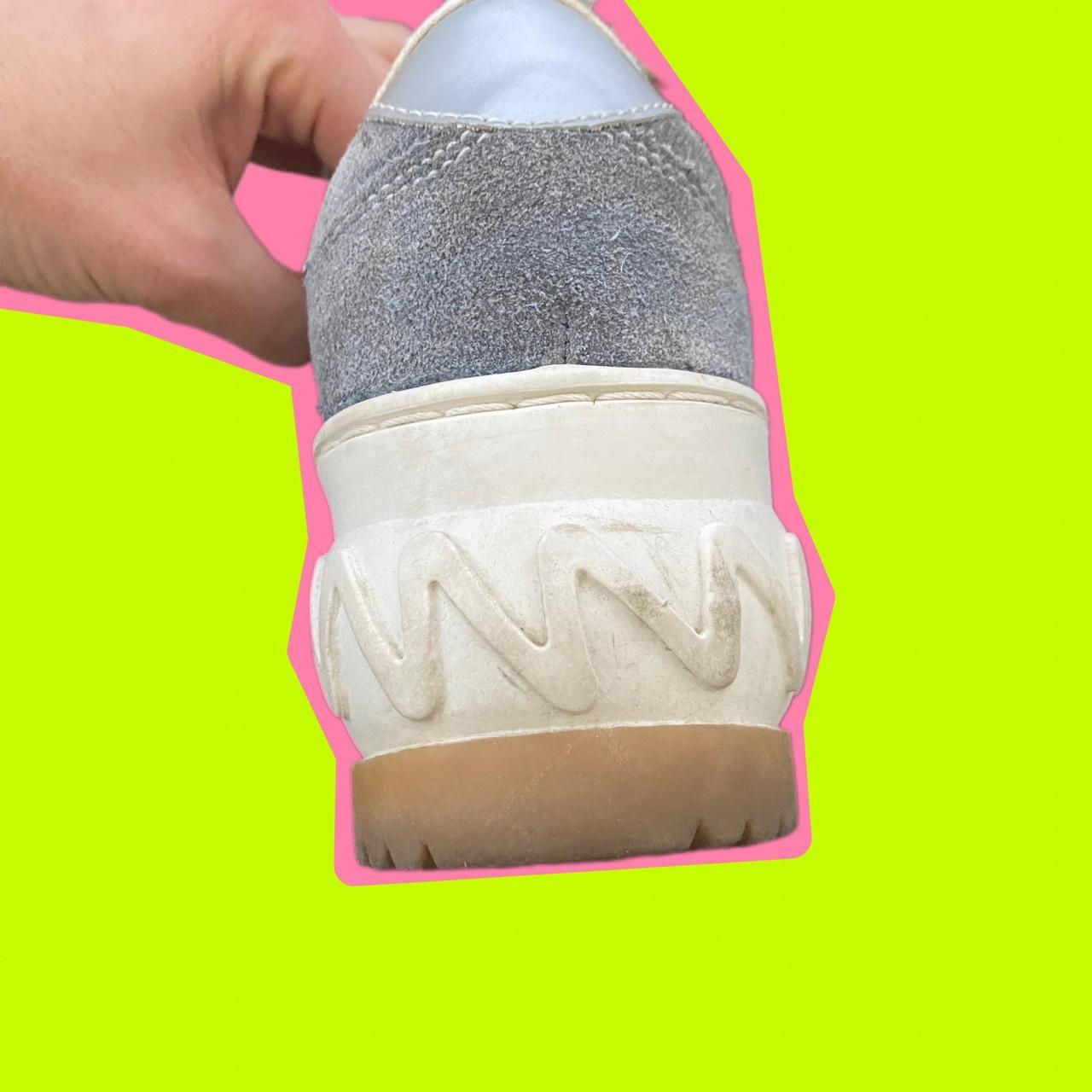 90s Candies Platform Sneakers Retro blue suede... - Depop