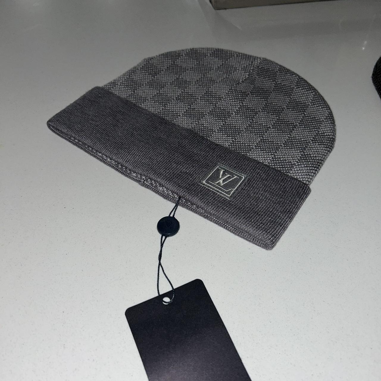 Grey LV beanie #lv #winter #beanie - Depop