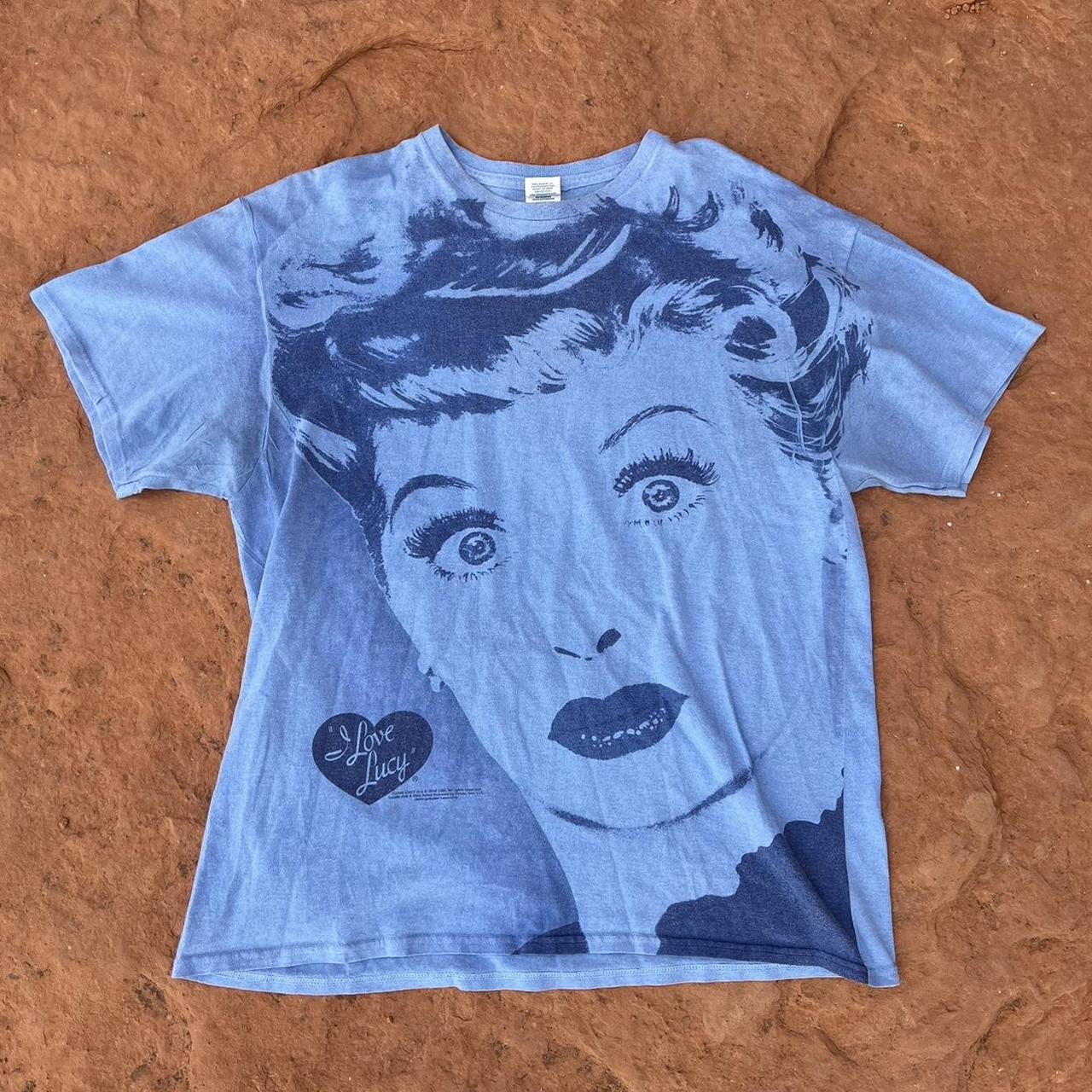 I Love Lucy shirt • tagged XL • aop front graphic •... - Depop