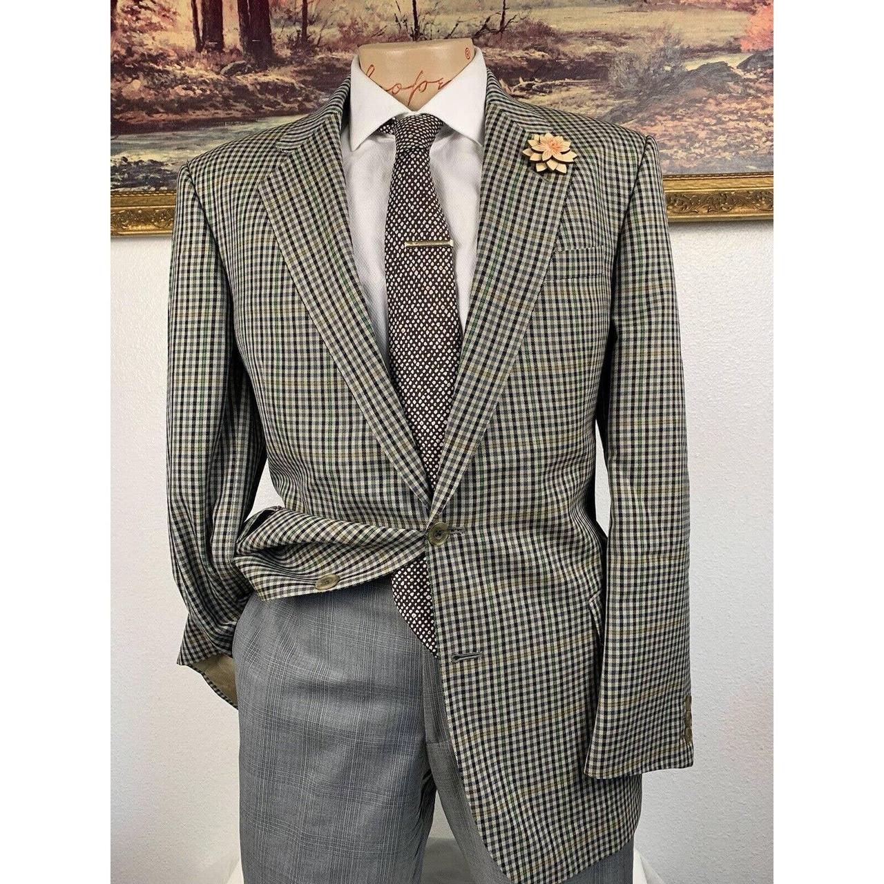 40R DAKS London Multicolored Check Sport Coat - Suit... - Depop