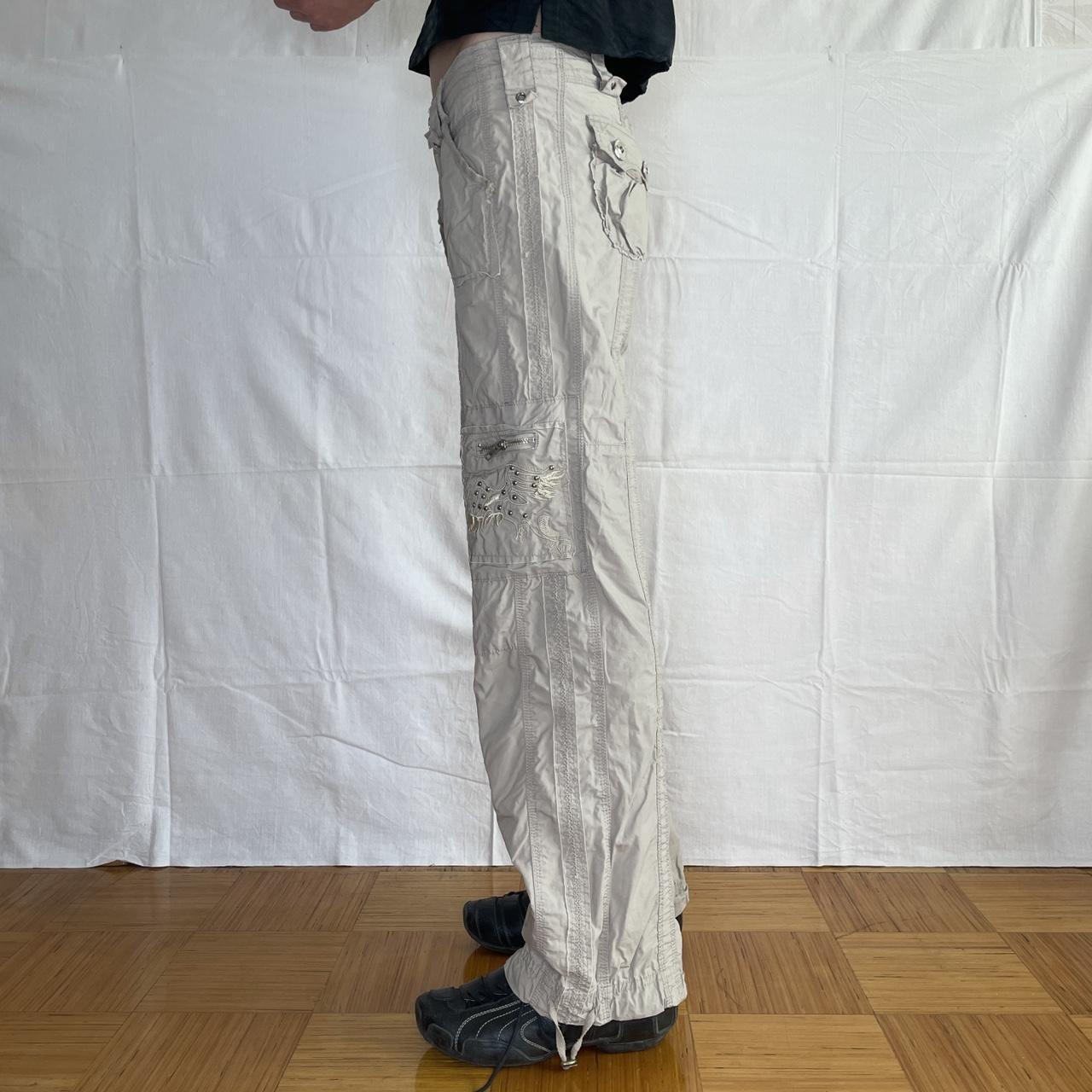 y2k studded utility cargo pants low waist 36 #y2k... - Depop