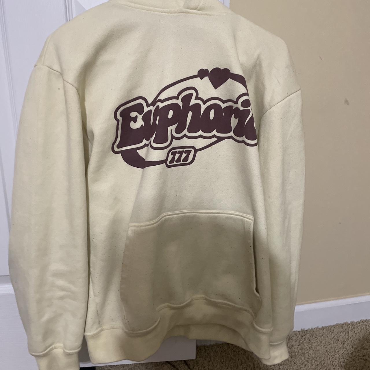 Euphoric Puff Print Hoodie - Depop