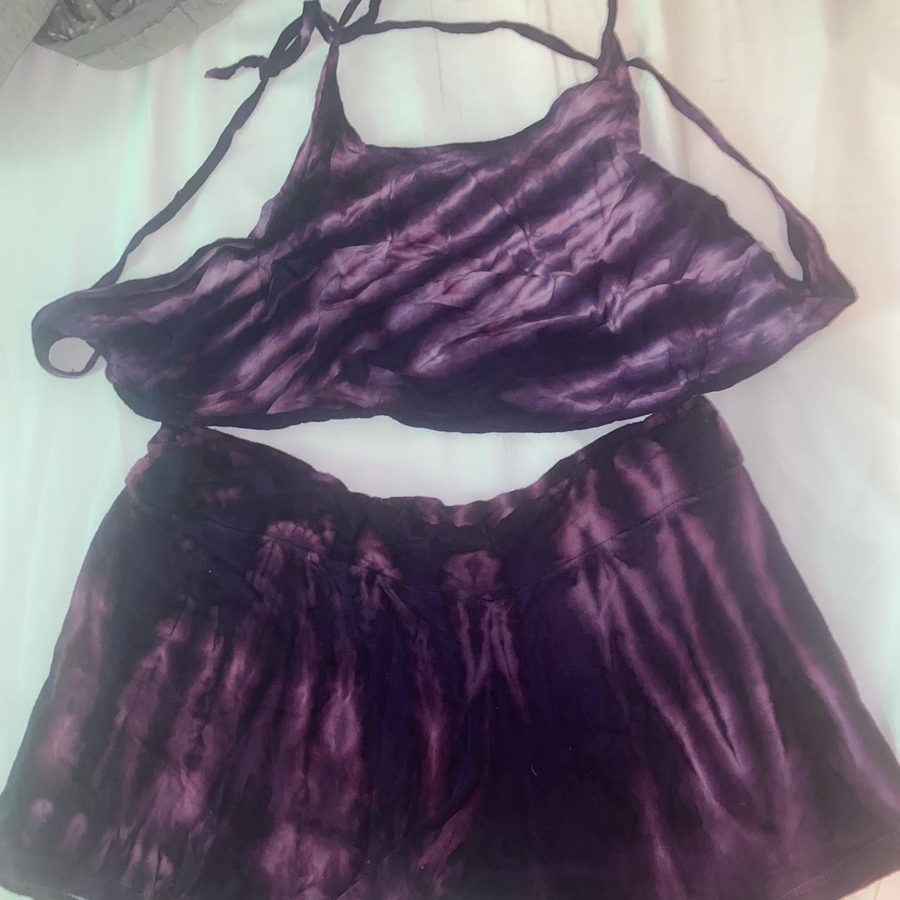 2 piece purple tye-dye set from hawaii. Comfy, light... - Depop