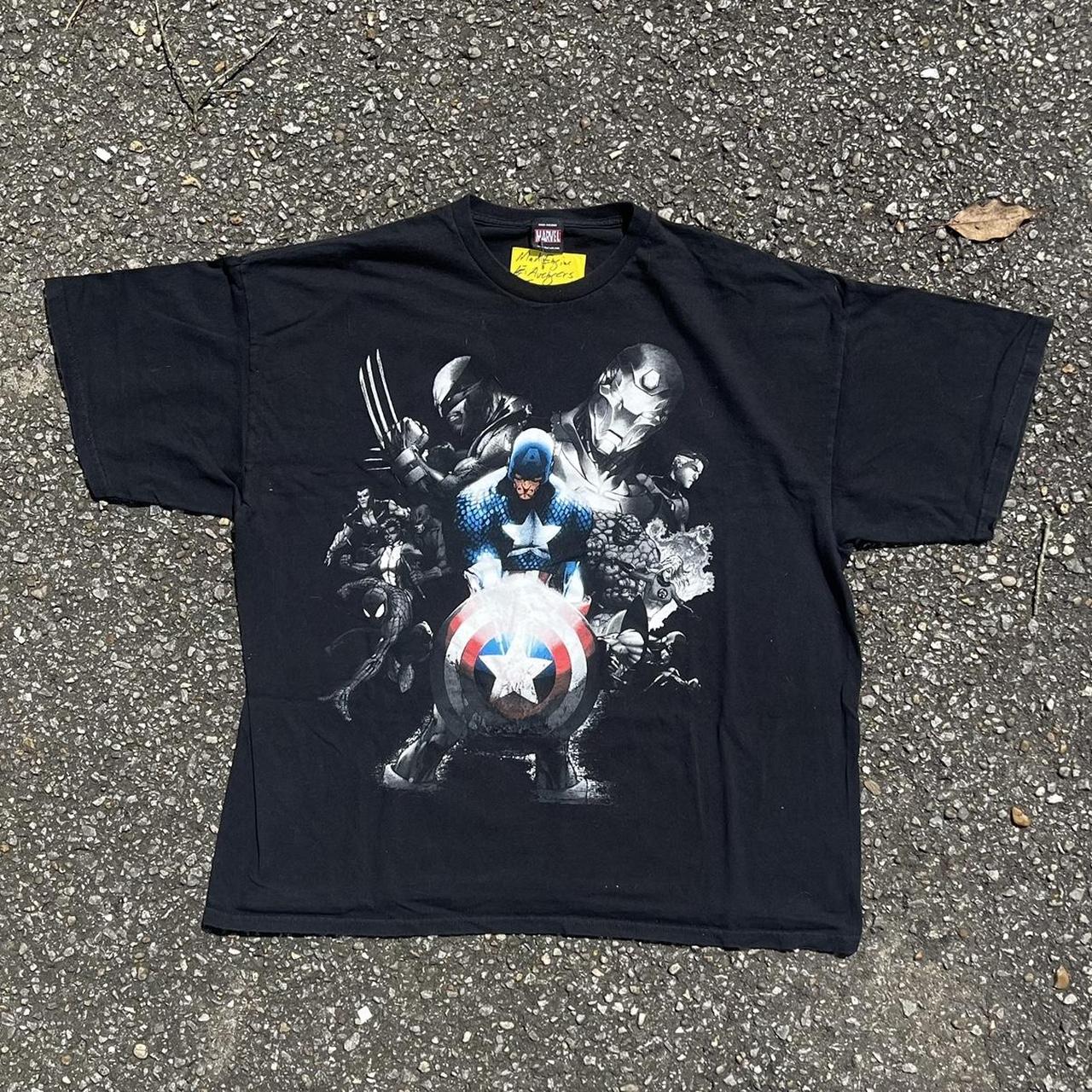 Y2k mad engine marvel tee Dope fade XXL P2P 24in... - Depop