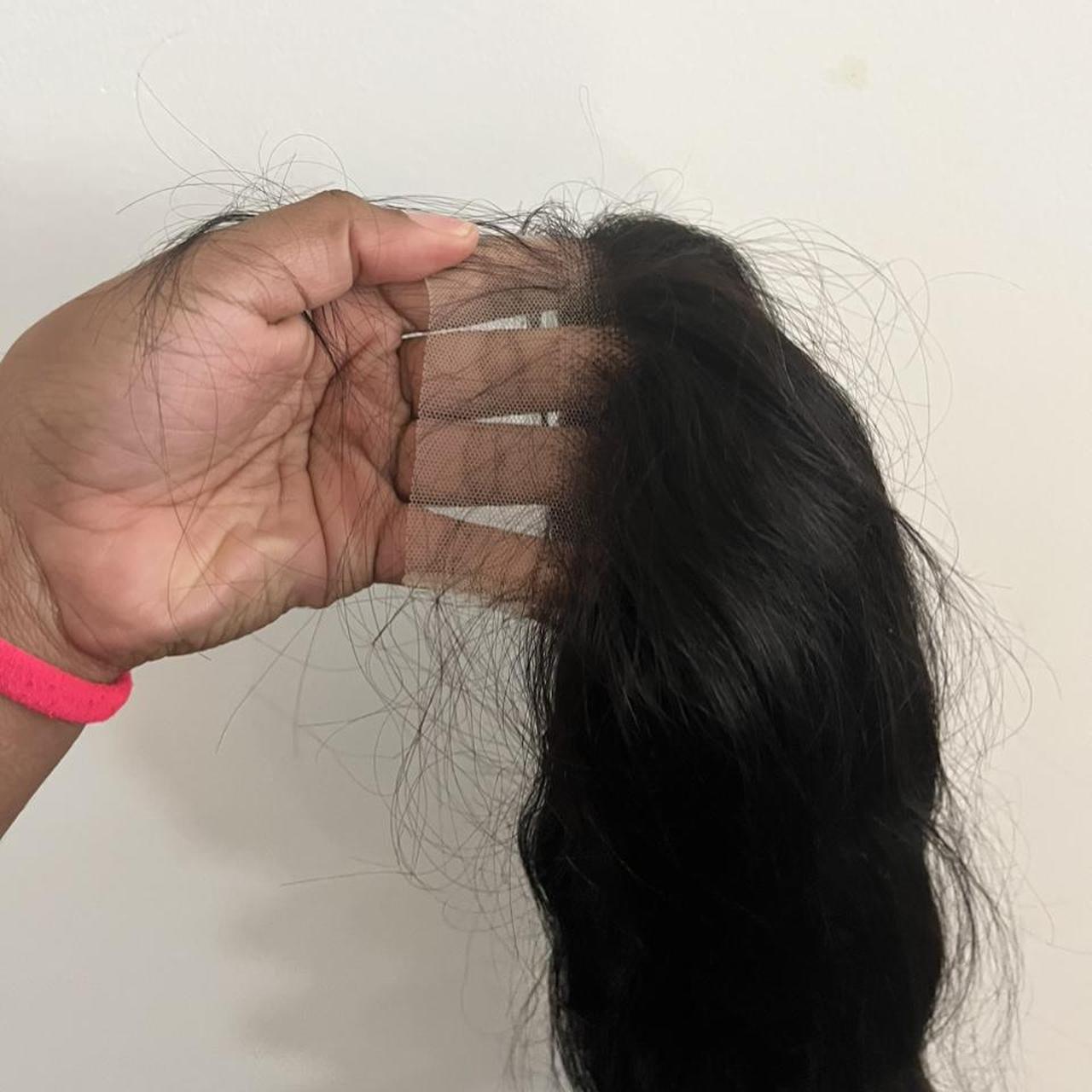 24 inch closure body wave wig Pre-plucked with... - Depop