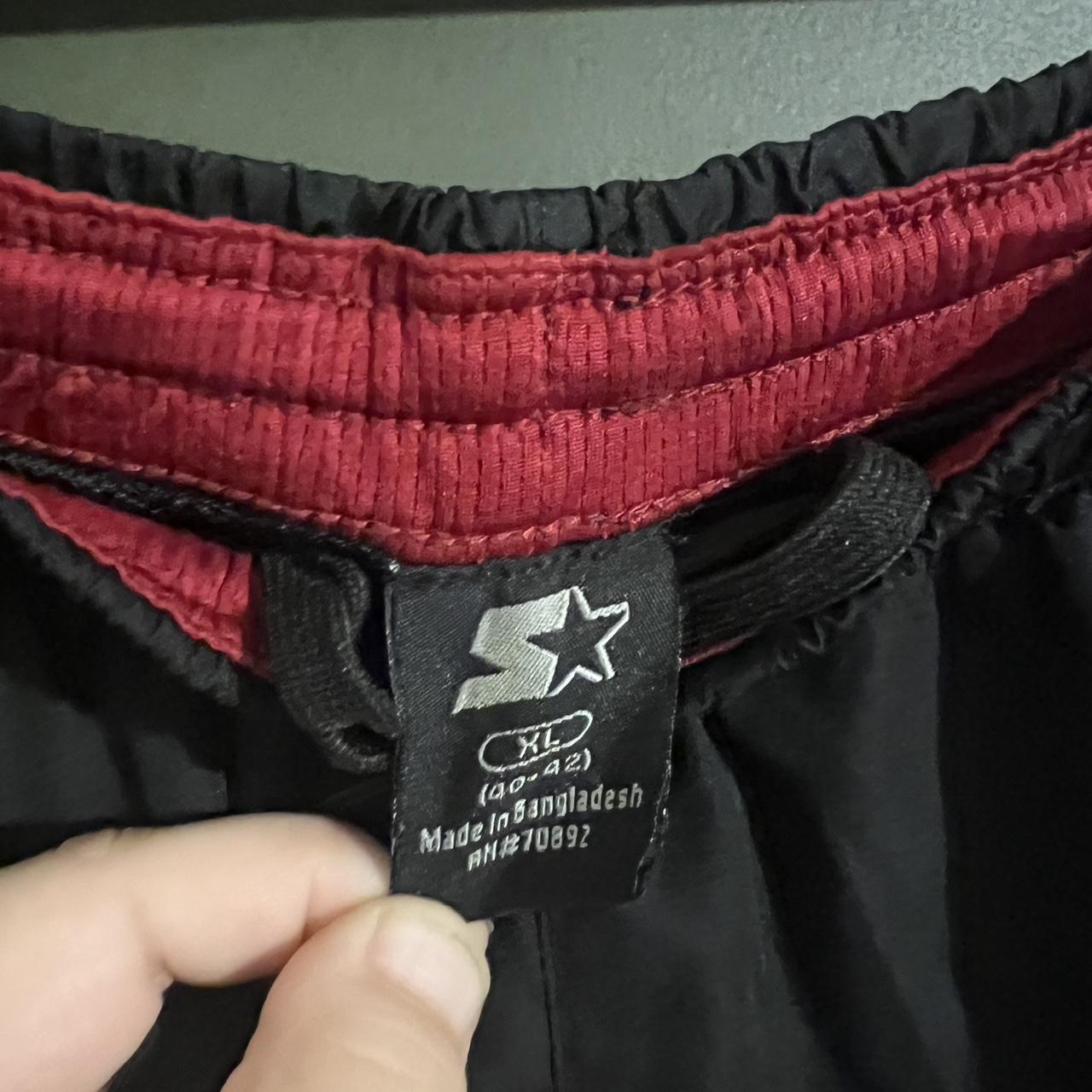 Black and red Starter sweatpants streetwear, may... | Depop