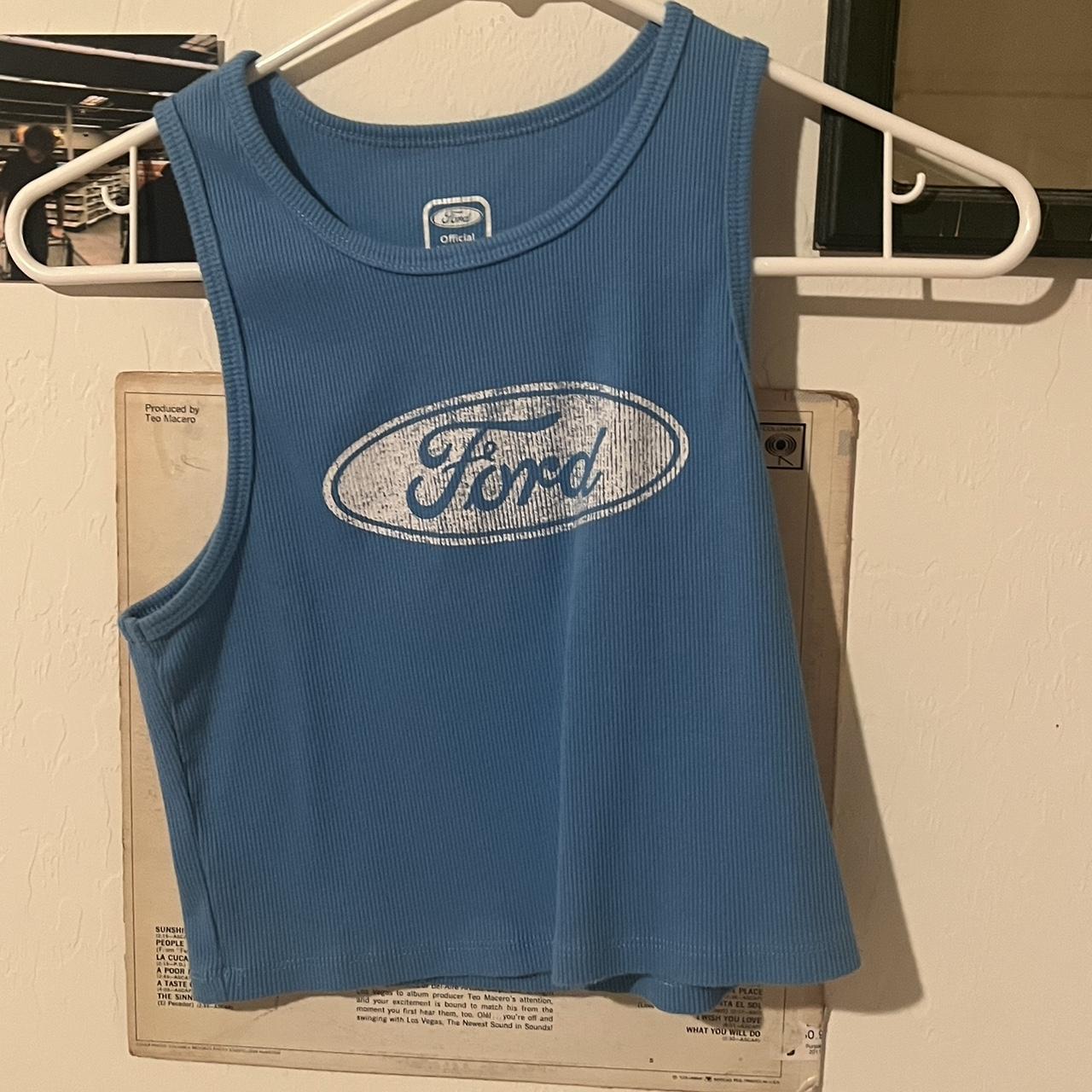 Vintage ford cropped tank top - Depop