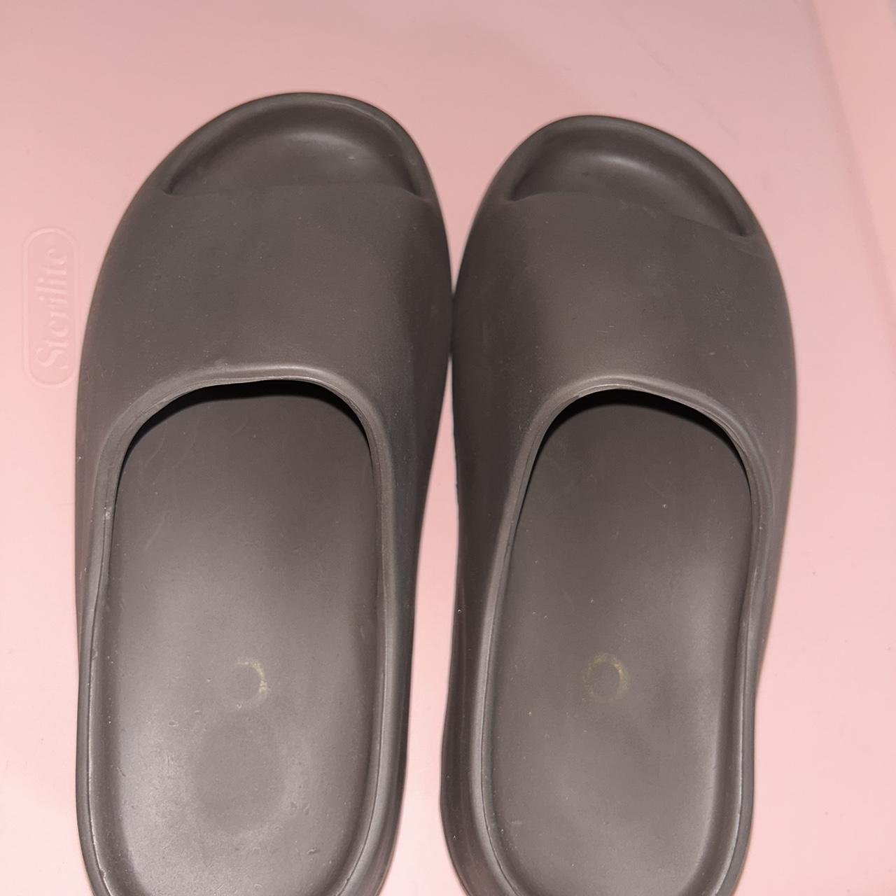 brown slides lightly worn size 7 - Depop