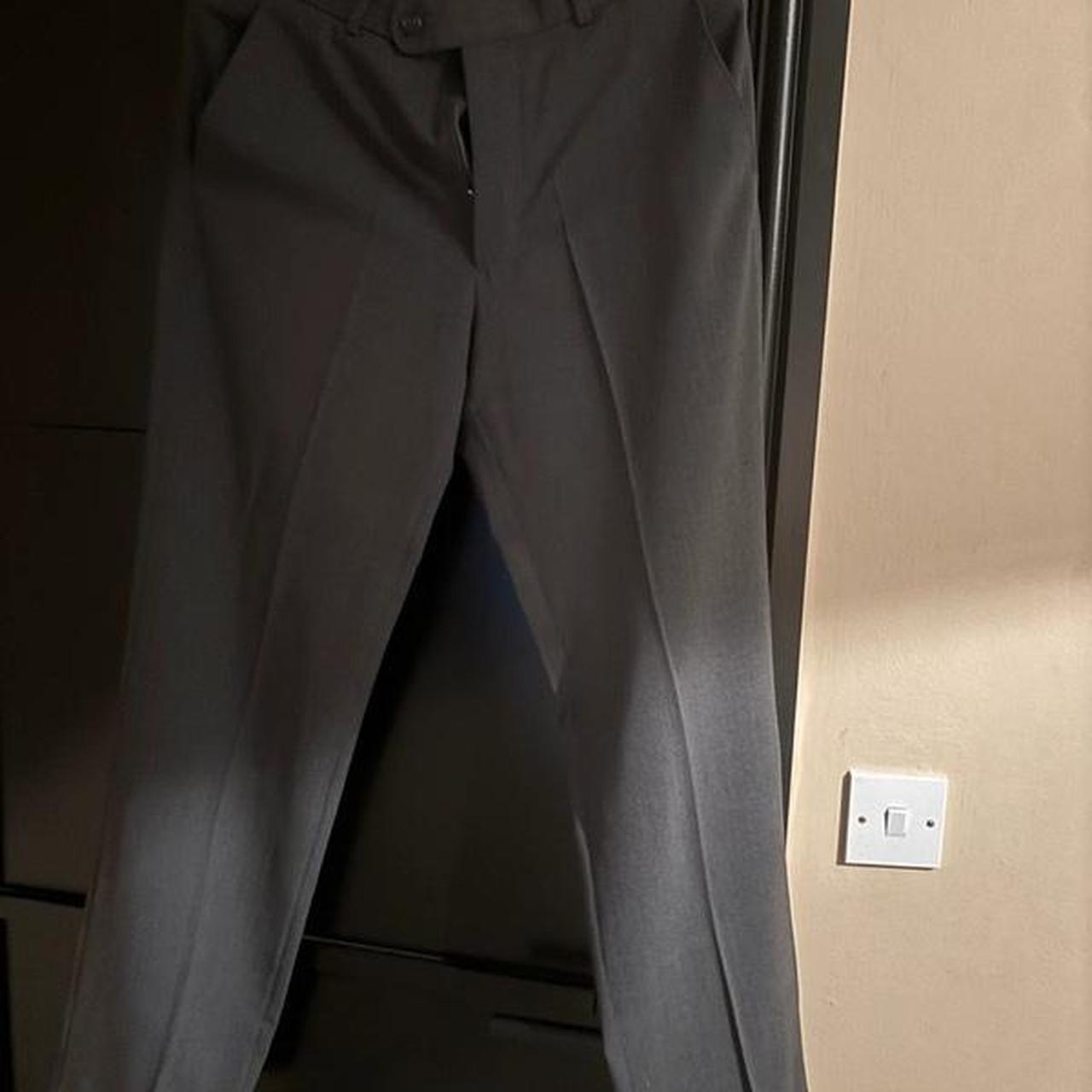 Jeff Banks Suit Pants Dark Grey Great Quality 30R - Depop