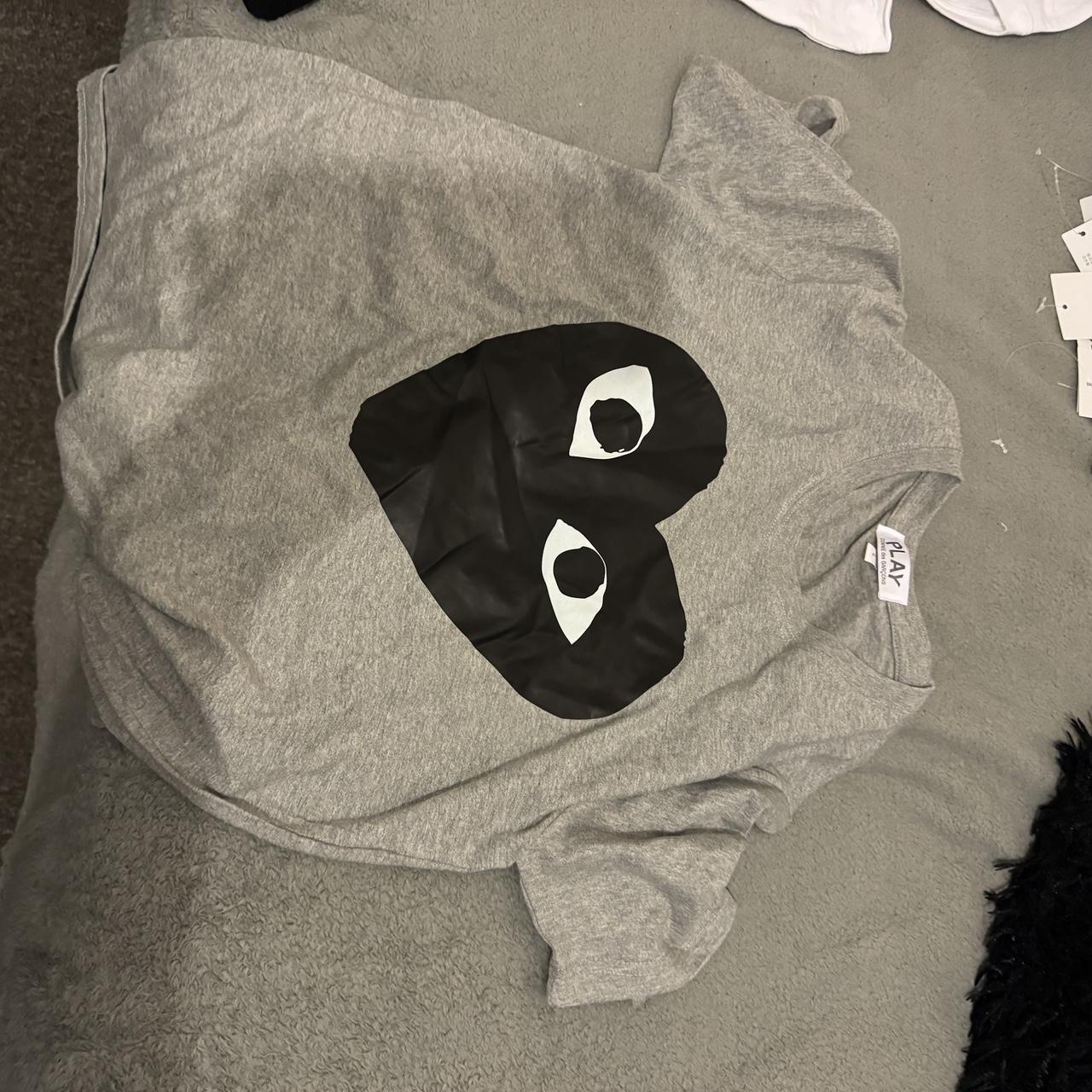 Black and grey cdg top for sale brand new haven’t... | Depop