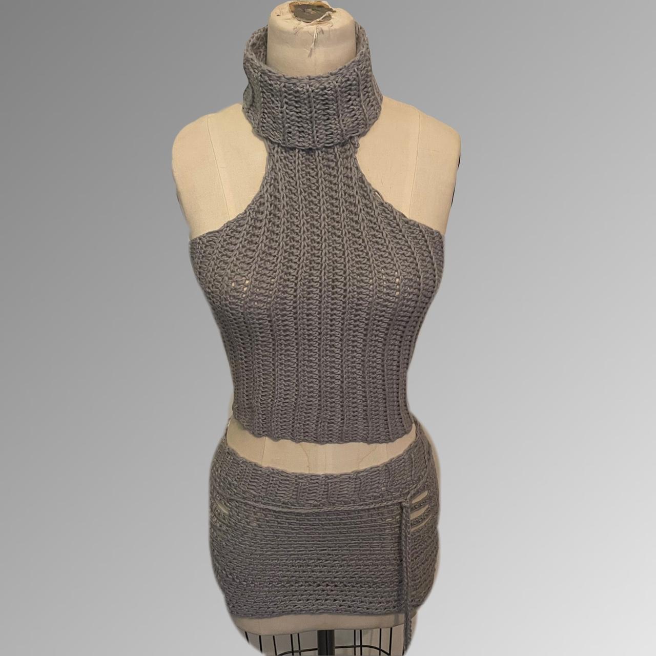 hand made crochet 2 pc set. original design. 100%... | Depop