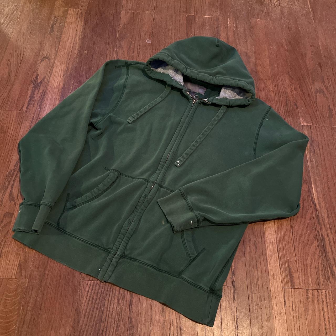Fye green faded old navy zip up Flaws seen in pics... - Depop