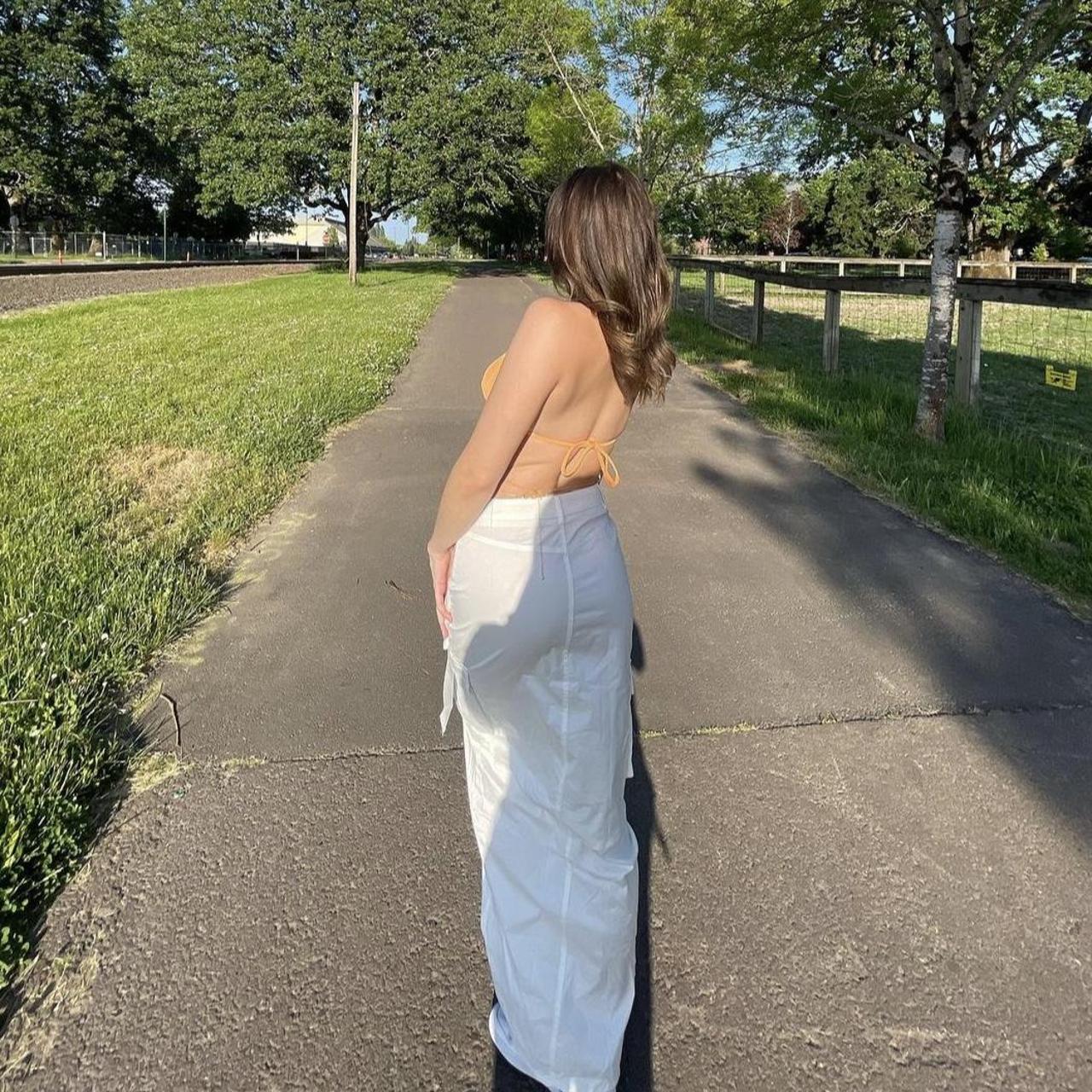 Outcast clothing Margot denim maxi skirt, only worn... - Depop