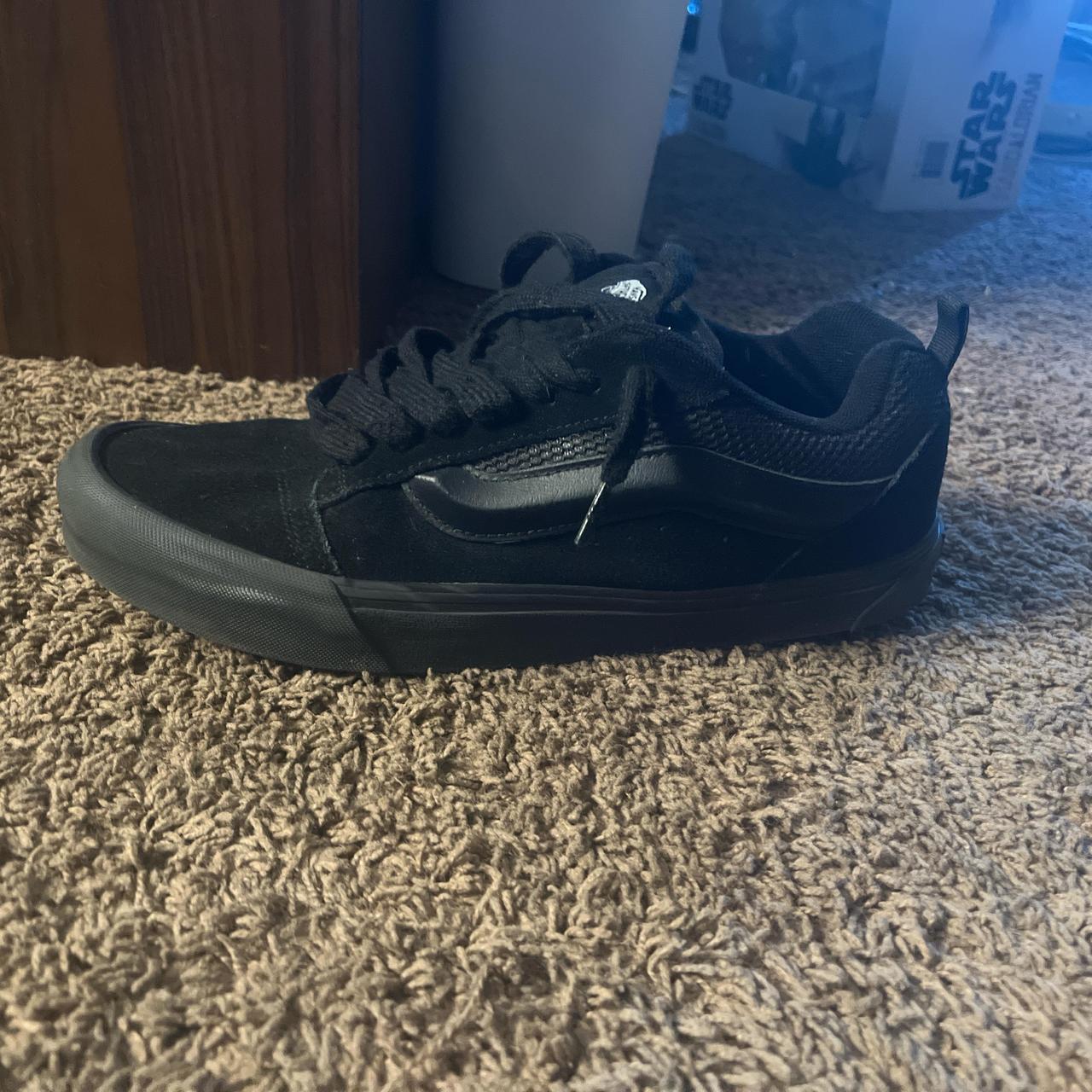 All black vans knu schools - Depop