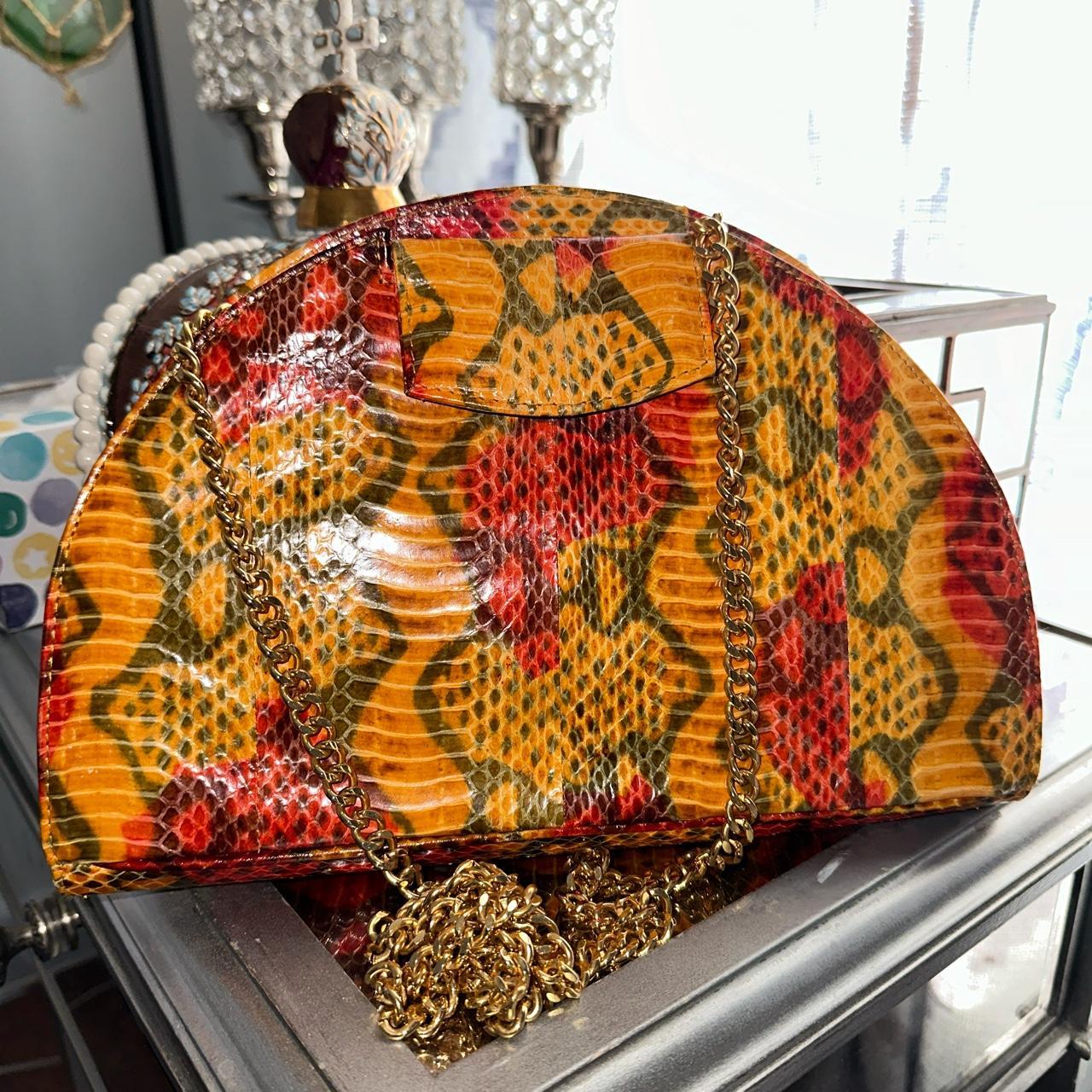 J Renee Real Snake Skin purse comes with gold chain... - Depop