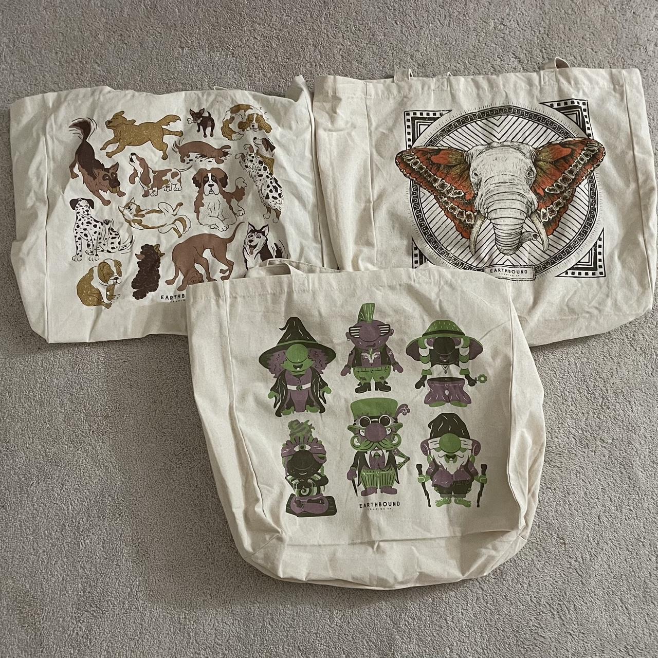 Earthbound Trading Co Hippie Off-White Tote Bags... - Depop