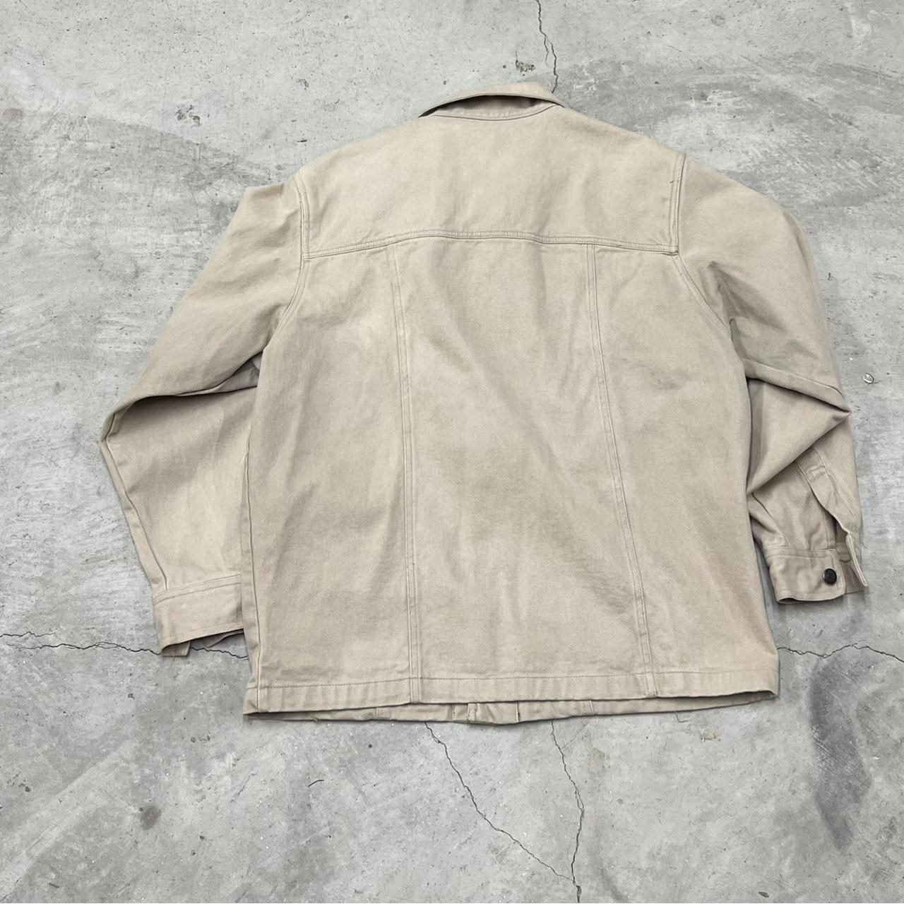 VINTAGE 90s BUGLE BOY TAN JEAN JACKET BASIC... - Depop