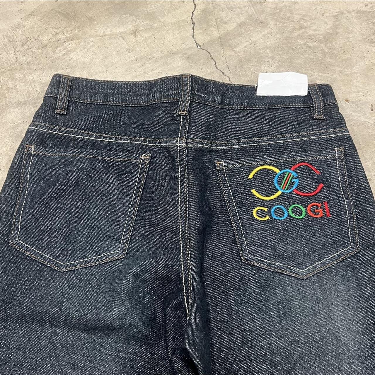 VINTAGE Y2K COOGI BASIC LOGO CRAZY EMBROIDERED BLACK... - Depop