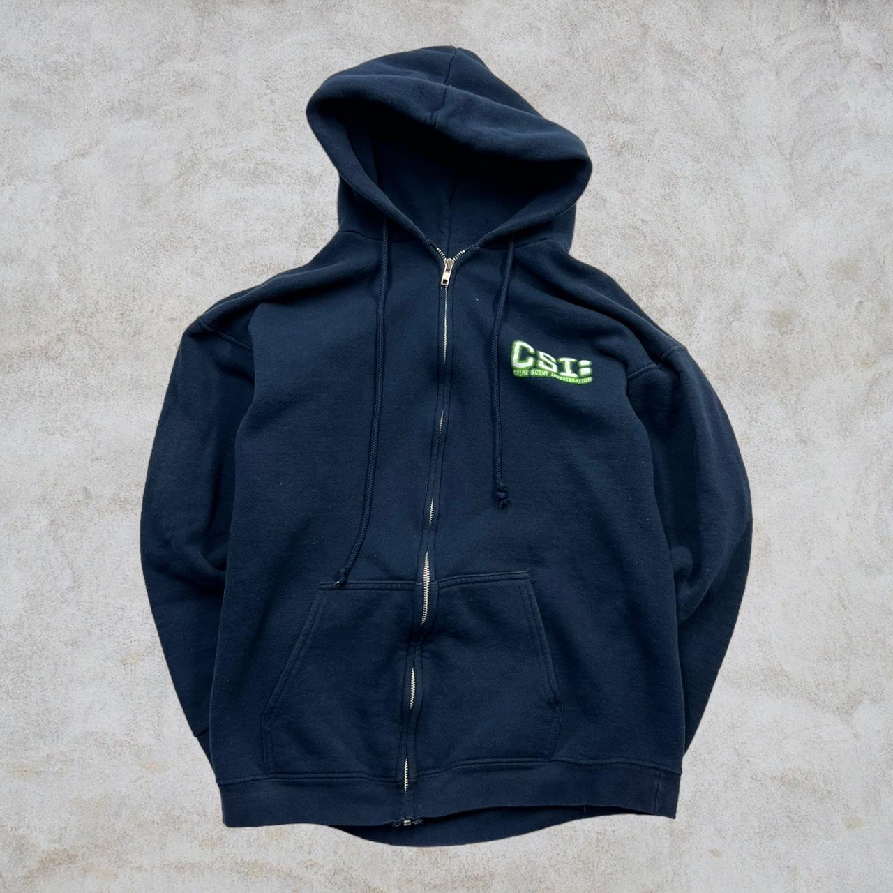 VINTAGE Y2K CSI CRIME TV SHOW ZIP UP HOODIE BASIC... - Depop
