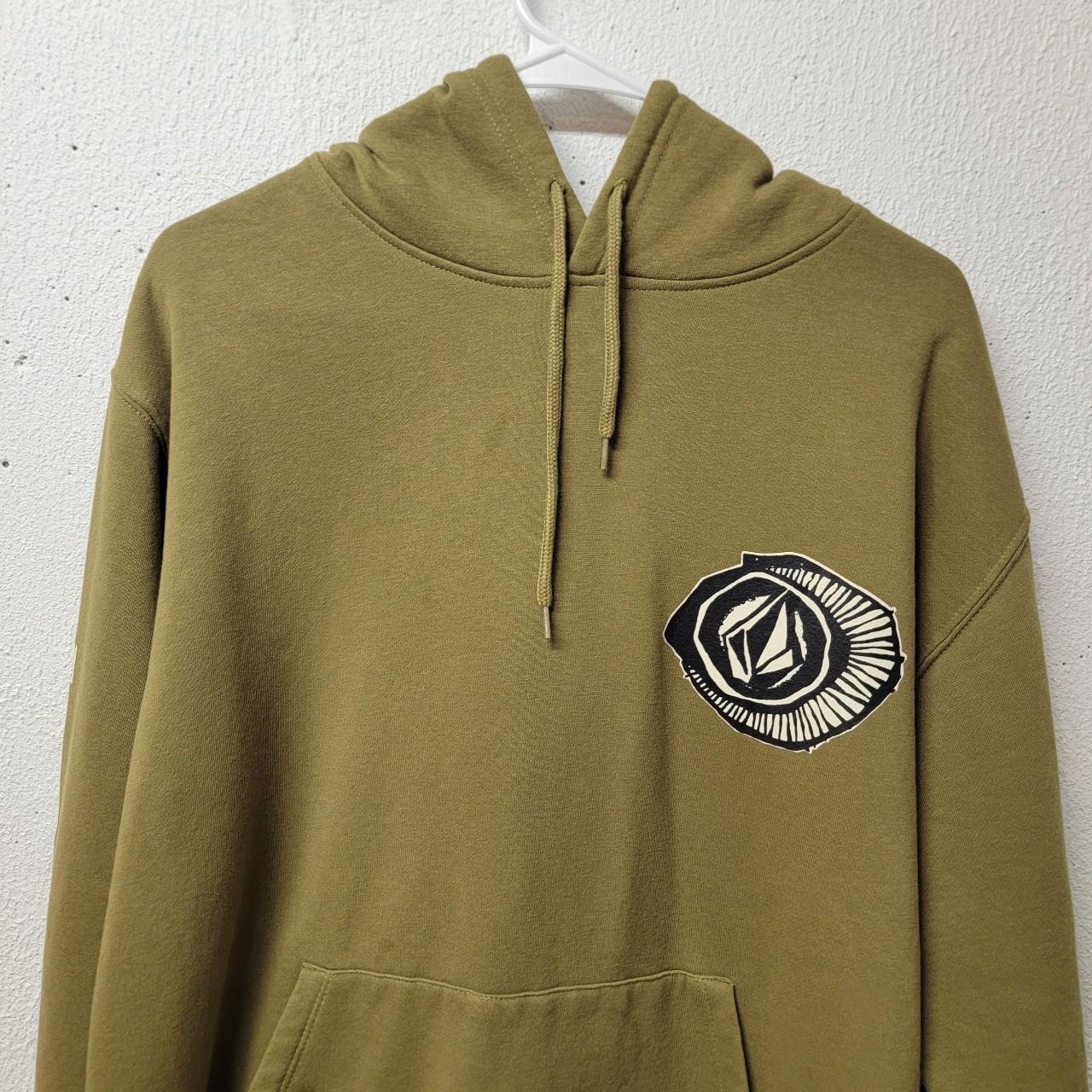 Volcom olive green hoodie Stain on front, basically... - Depop