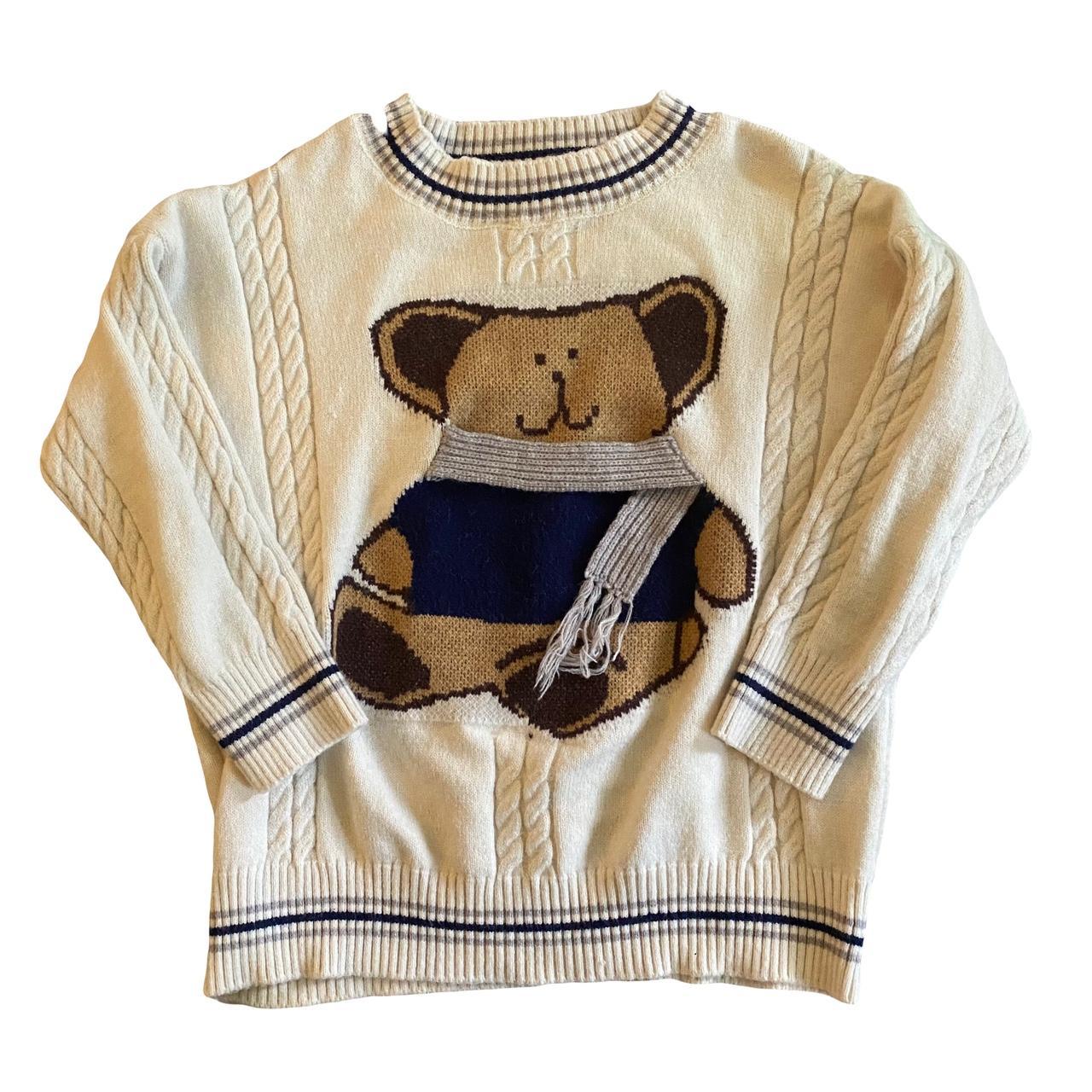 super cute teddy bear sweater 🧸 not sure what brand... - Depop