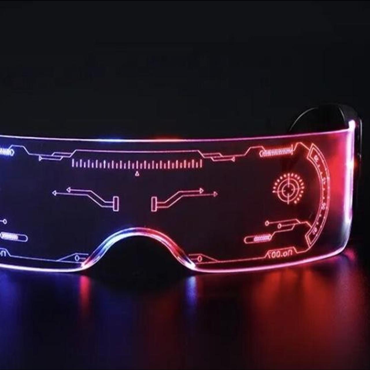 Acrylic goggles led glasses for festival outfit ,... - Depop