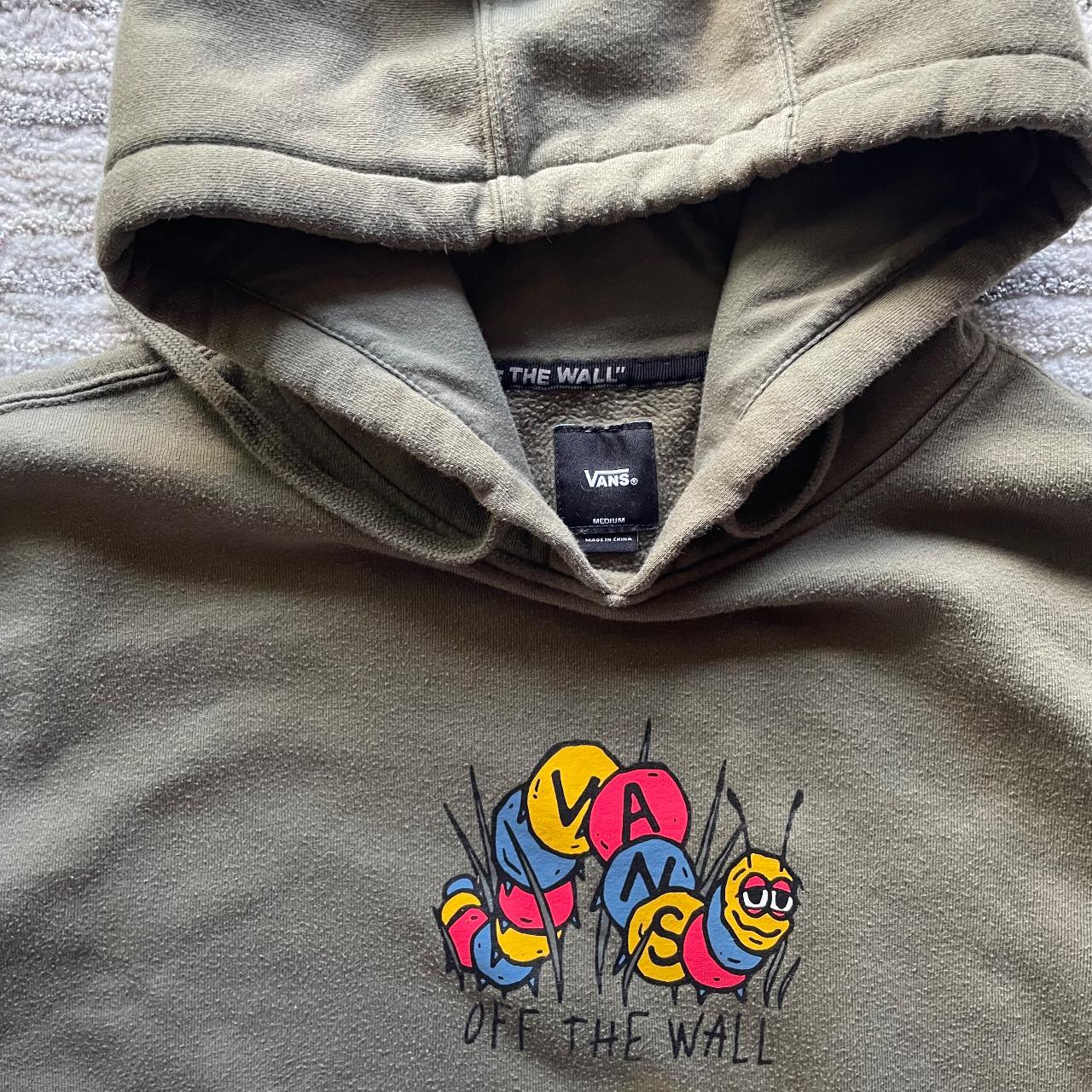 Green Vans Worm Graphic Hoodie Size M Cool graphic... - Depop