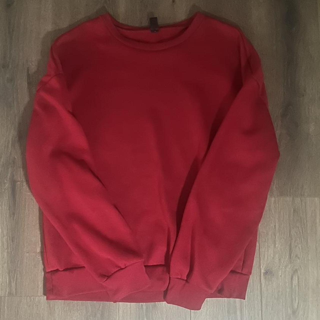 Red oversized sweater - Perfect condition -... - Depop