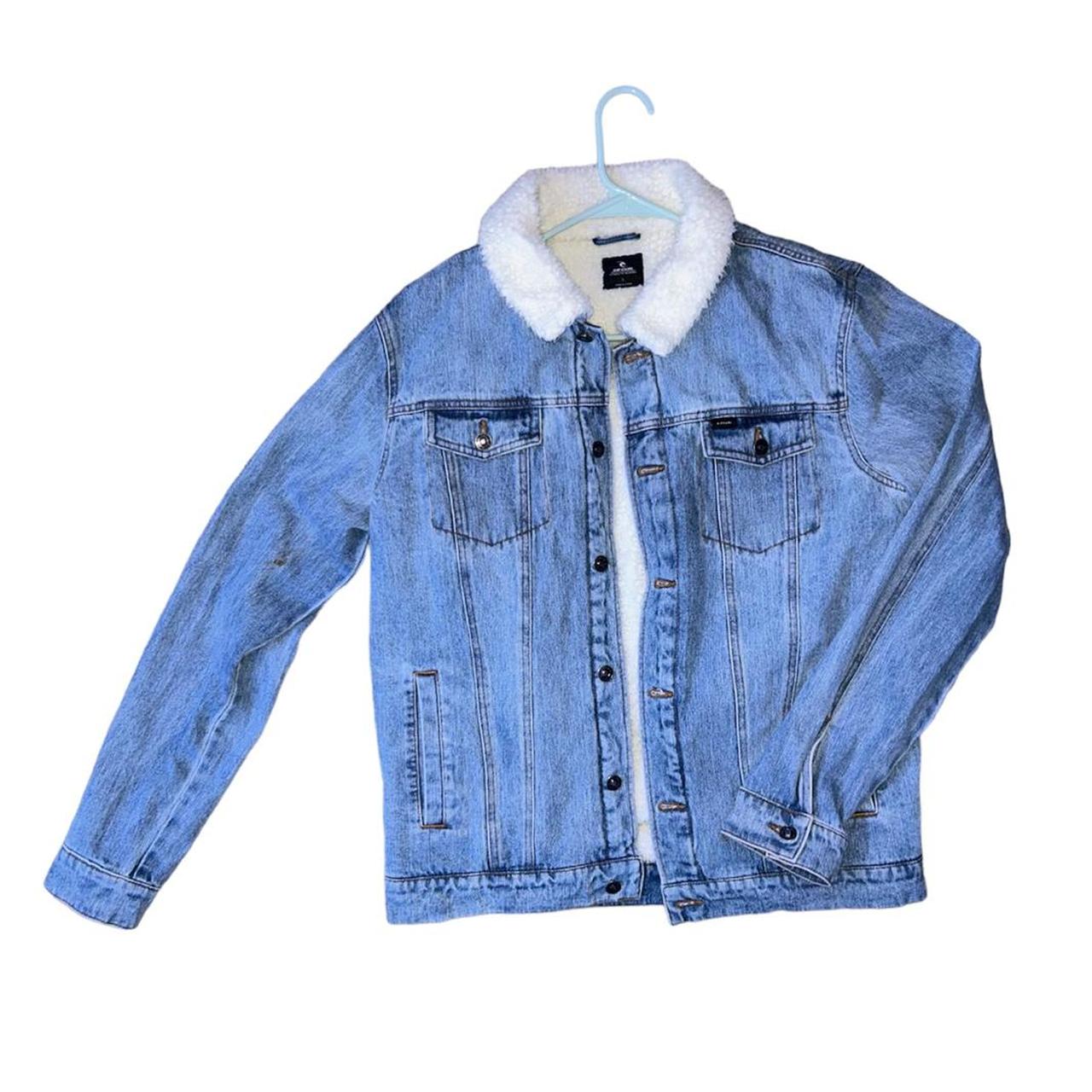 Rip Curl Men's Blue and White Jacket | Depop