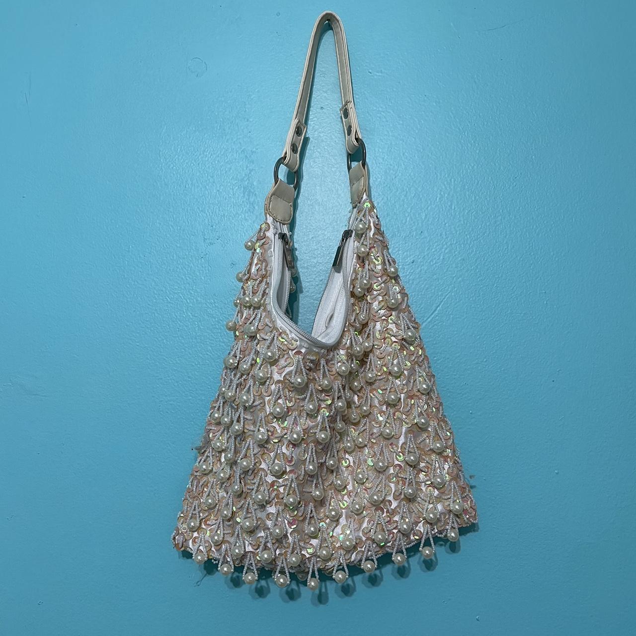 Shoulder vintage y2k pearl sequin bag Beautiful... - Depop