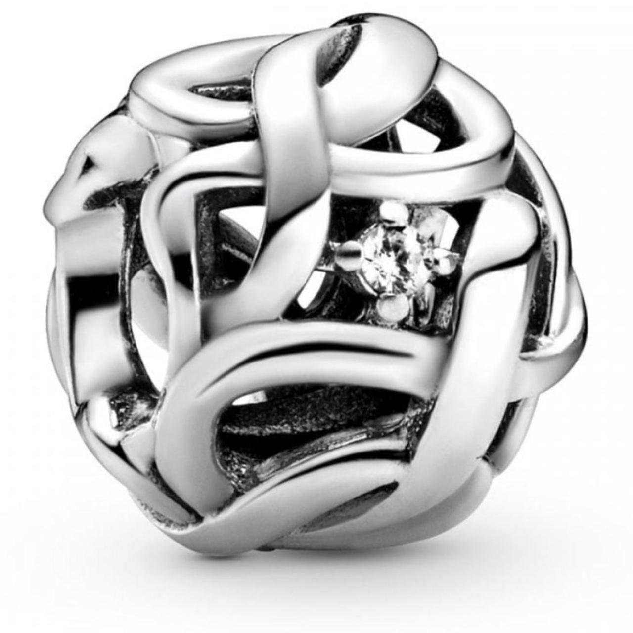 PANDORA silver (925) Pandora Openwork Woven Infinity... - Depop