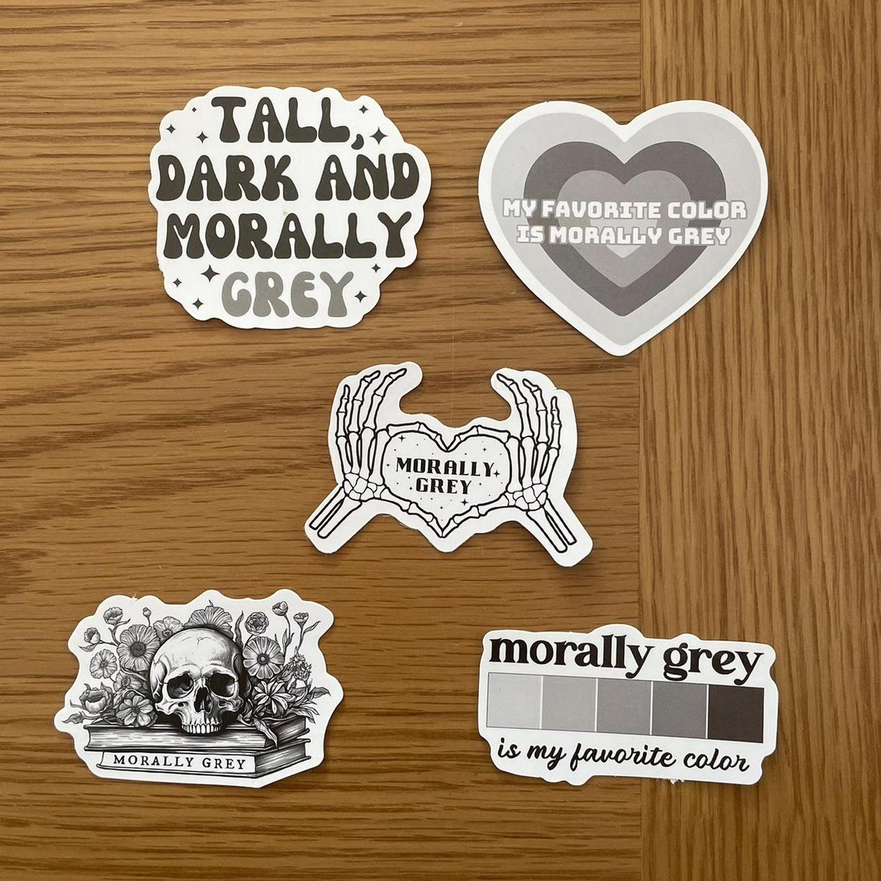 5 morally grey book stickers, all ready to buy ,... - Depop