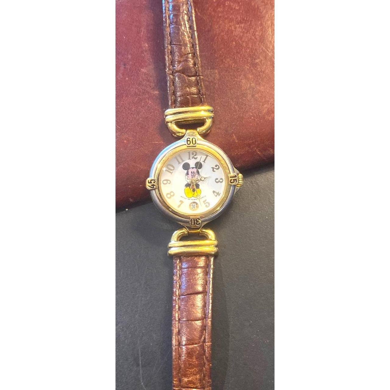 Women's 25mm Gold Tone Disney Time Works Watch,... - Depop
