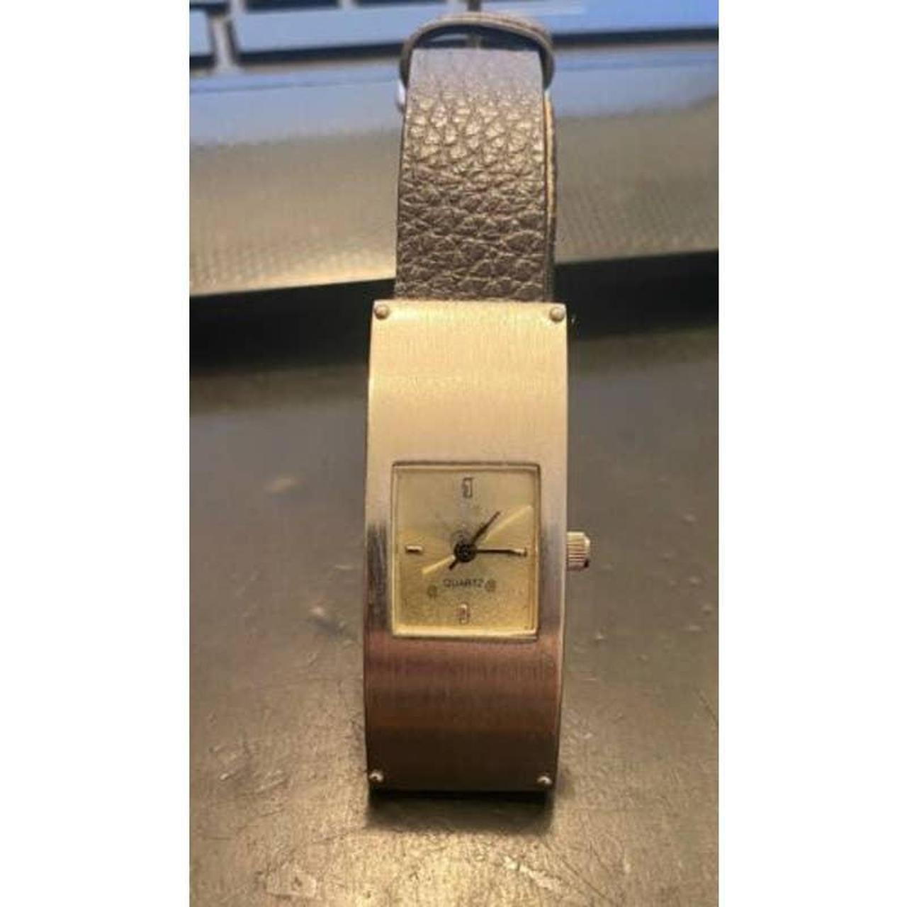 Women's Silver Tone Wilson's Leather Watch, Brown... - Depop