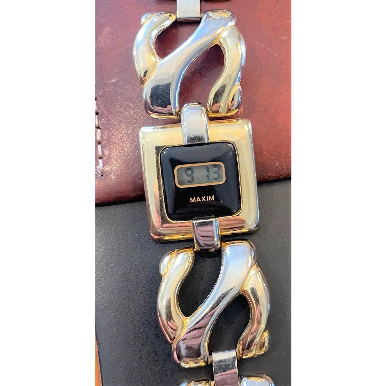 Women's 32mm Two Tone Maxim digital LCD Watch, Heavy... - Depop