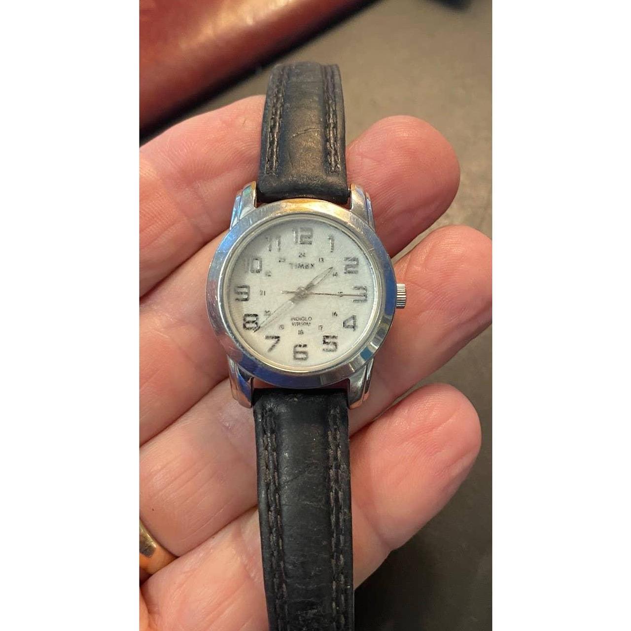 Women's 30mm Silver Tone Timex Watch, WR50M,... - Depop