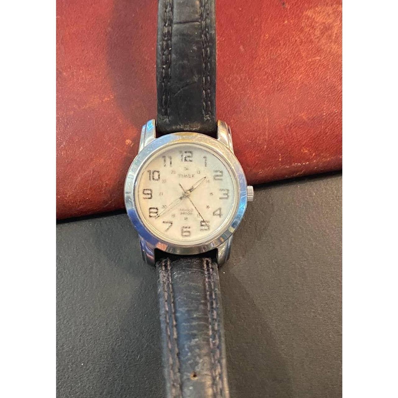 Women's 30mm Silver Tone Timex Watch, WR50M,... - Depop