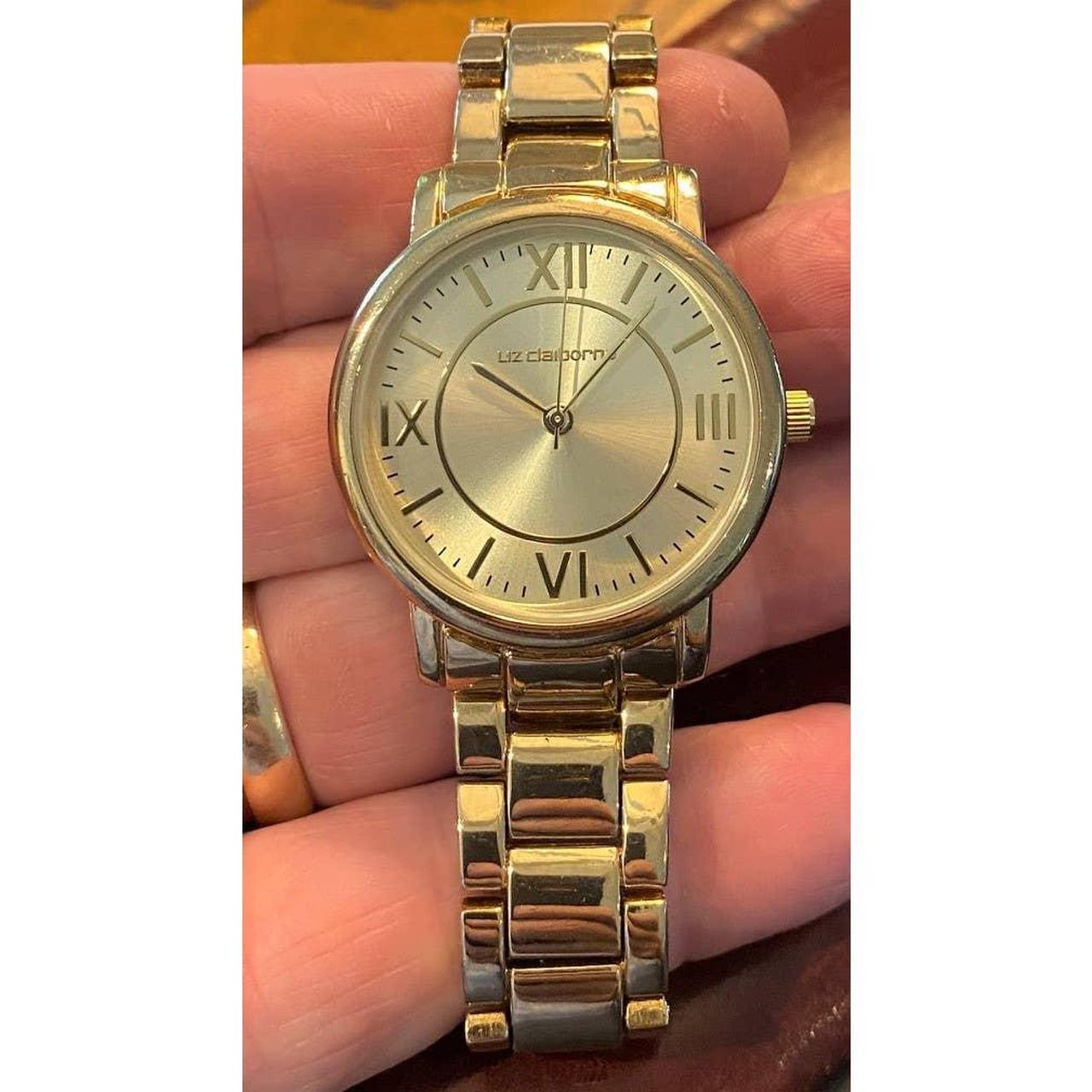 Women's 35mm Gold Tone Liz Claiborne Watch, LC9001,... - Depop