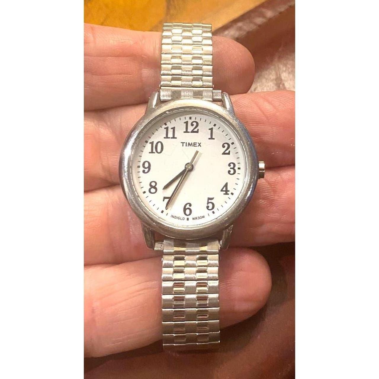 Women's 30mm Sliver Tone Easy Reader Timex Watch,... - Depop