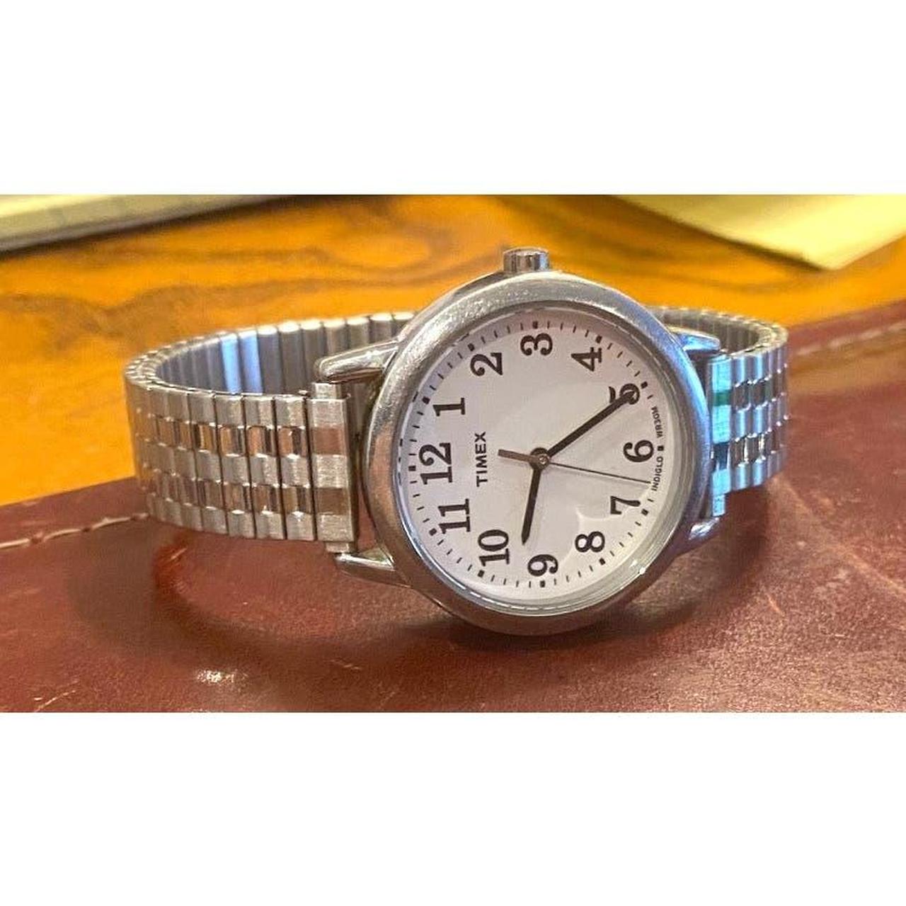 Women's 30mm Sliver Tone Easy Reader Timex Watch,... - Depop