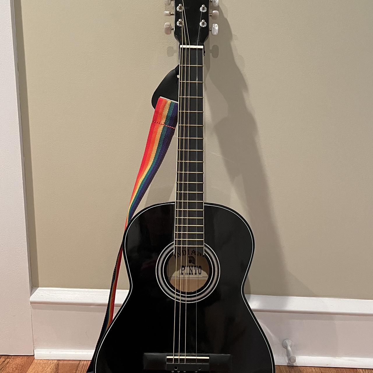 indiana pinto black guitar 🖤 super cute acoustic... - Depop
