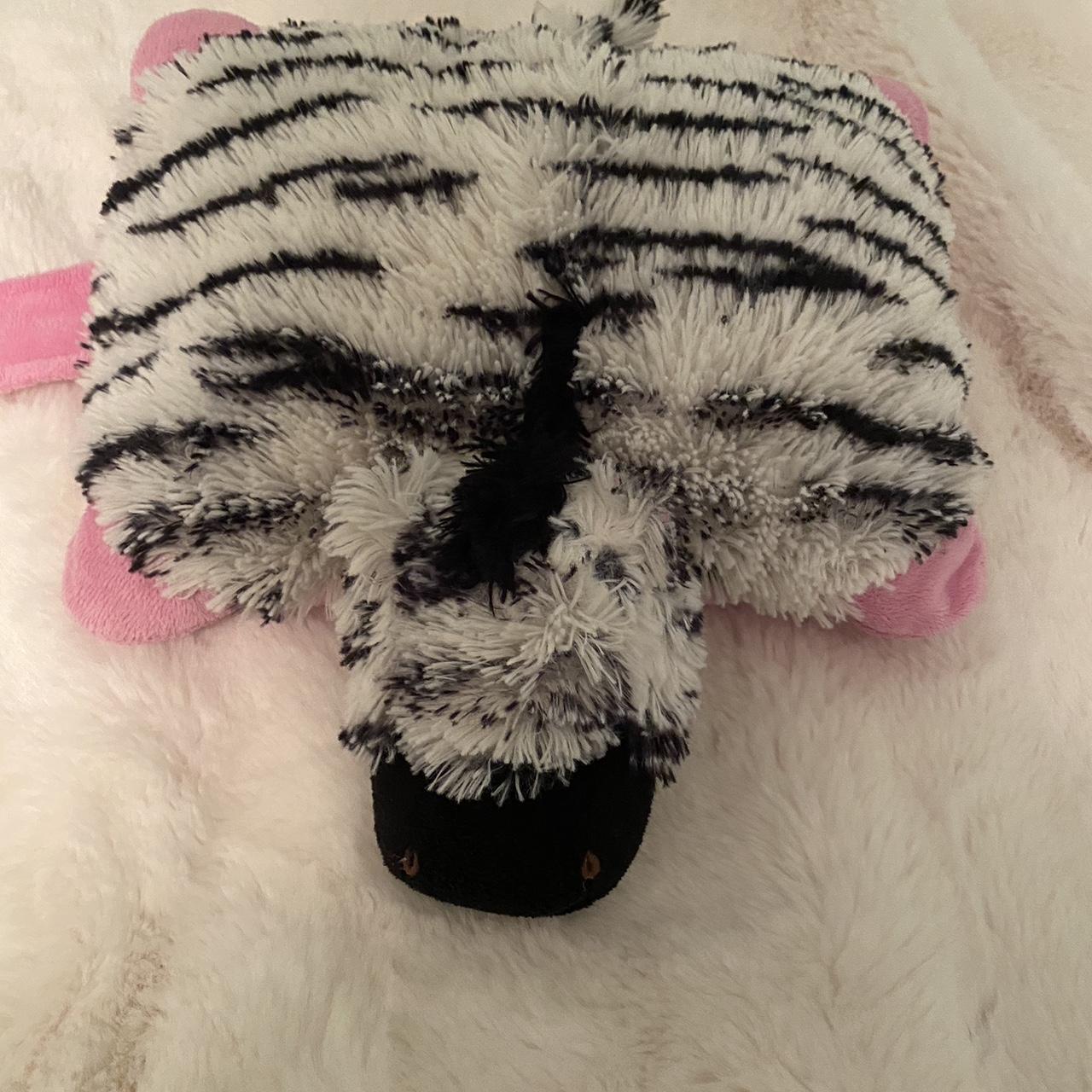 mini zebra pillow pet super cute and adorable zebra... - Depop