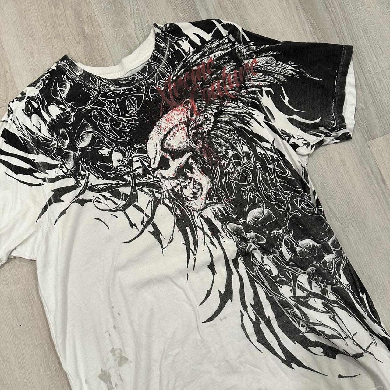 GRUNGE Y2K EMO AFFLICTION XTREME COUTURE SKULLS... - Depop