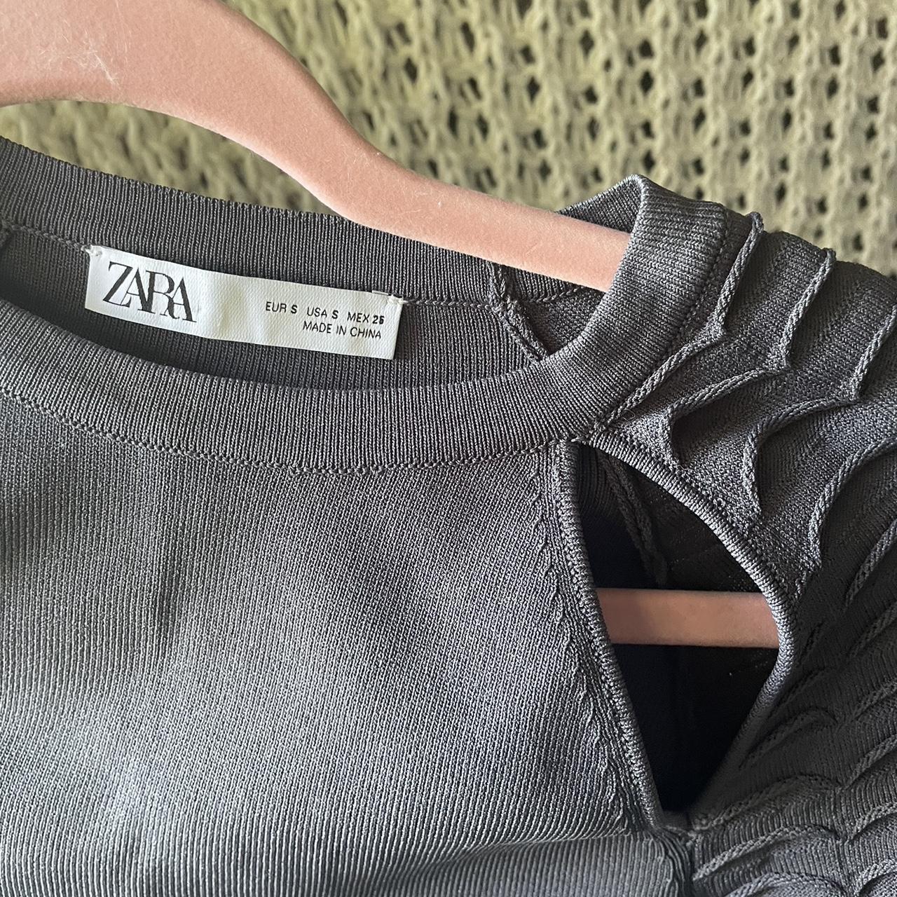 blue/grey zara long sleeve! brand new, never worn :)... - Depop
