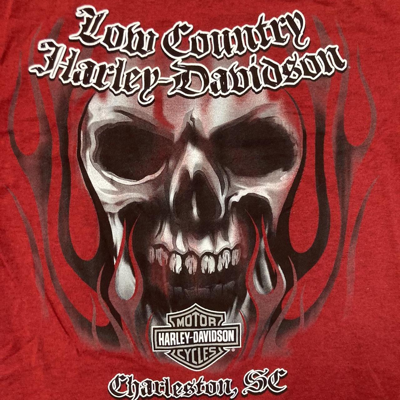 READ BOTTOM crazy Harley Davidson short sleeve tee... - Depop