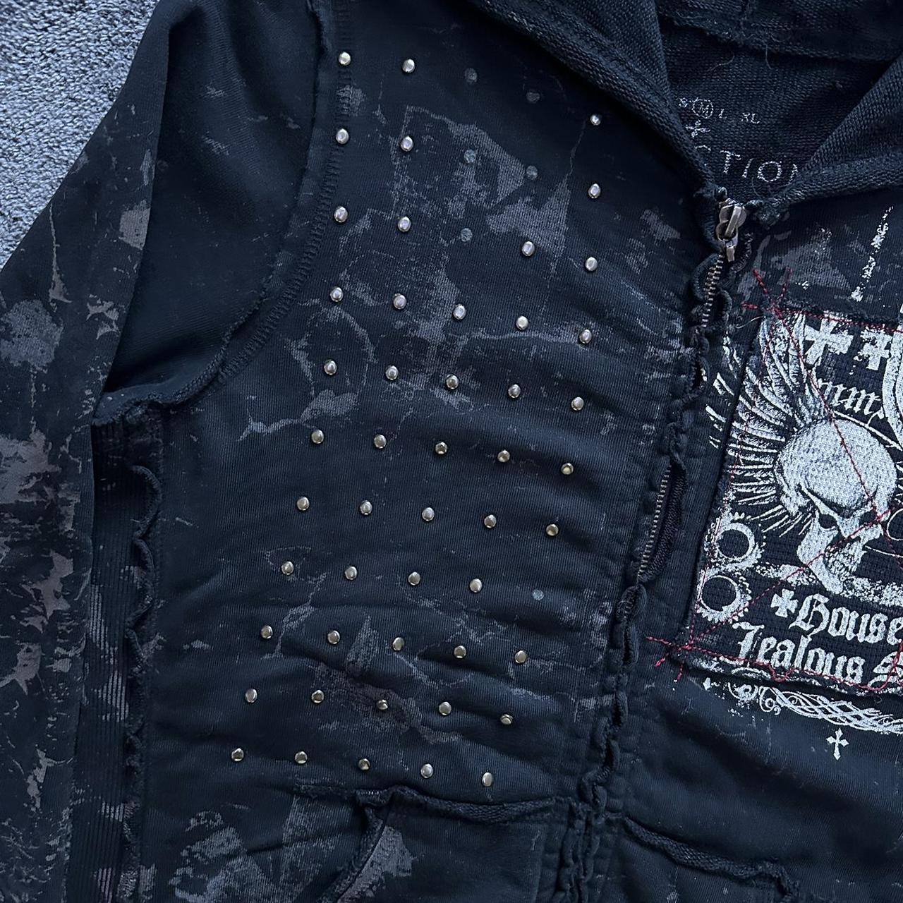 Men’s affliction long sleeve full zip up hoodie... - Depop