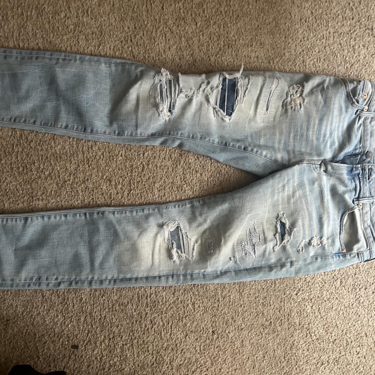 Mens blue ripped jeans - Depop