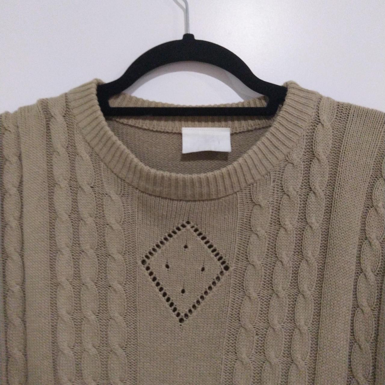 Greige knit sweater #sweater | Depop