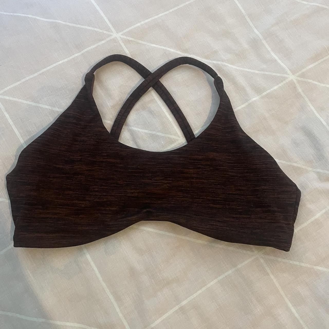 Crop shop boutique active wear crop top. Brown and... - Depop